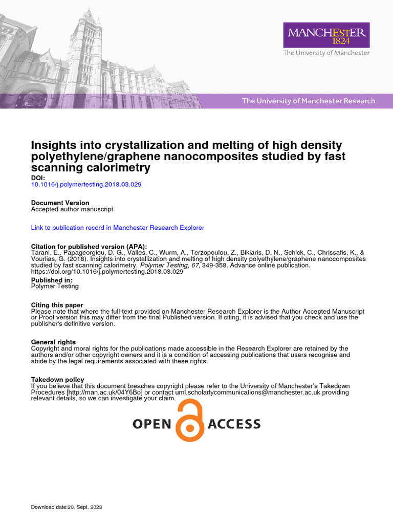 Polymer Testing | PDF | Differential Scanning Calorimetry | Nanocomposite