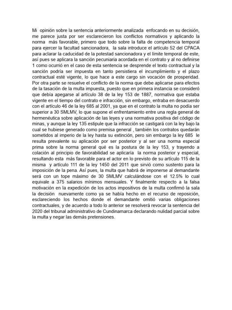 Sentencia | PDF | Multa (pena) | Sentencia (ley)