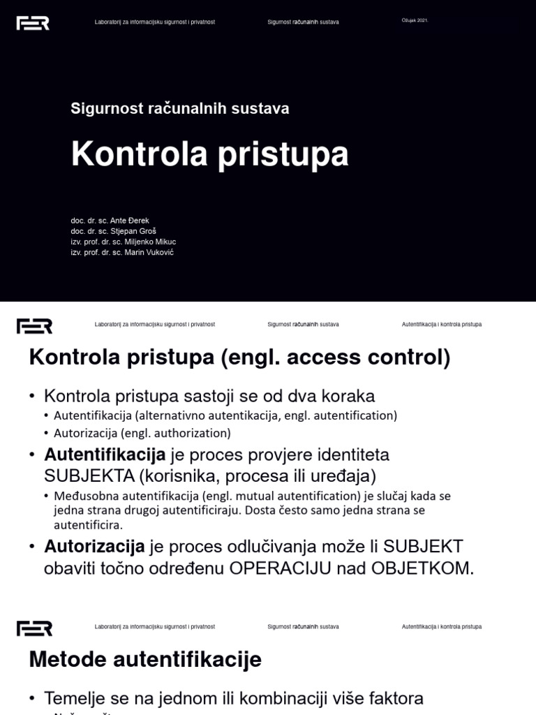 Kontrola Pristupa | PDF