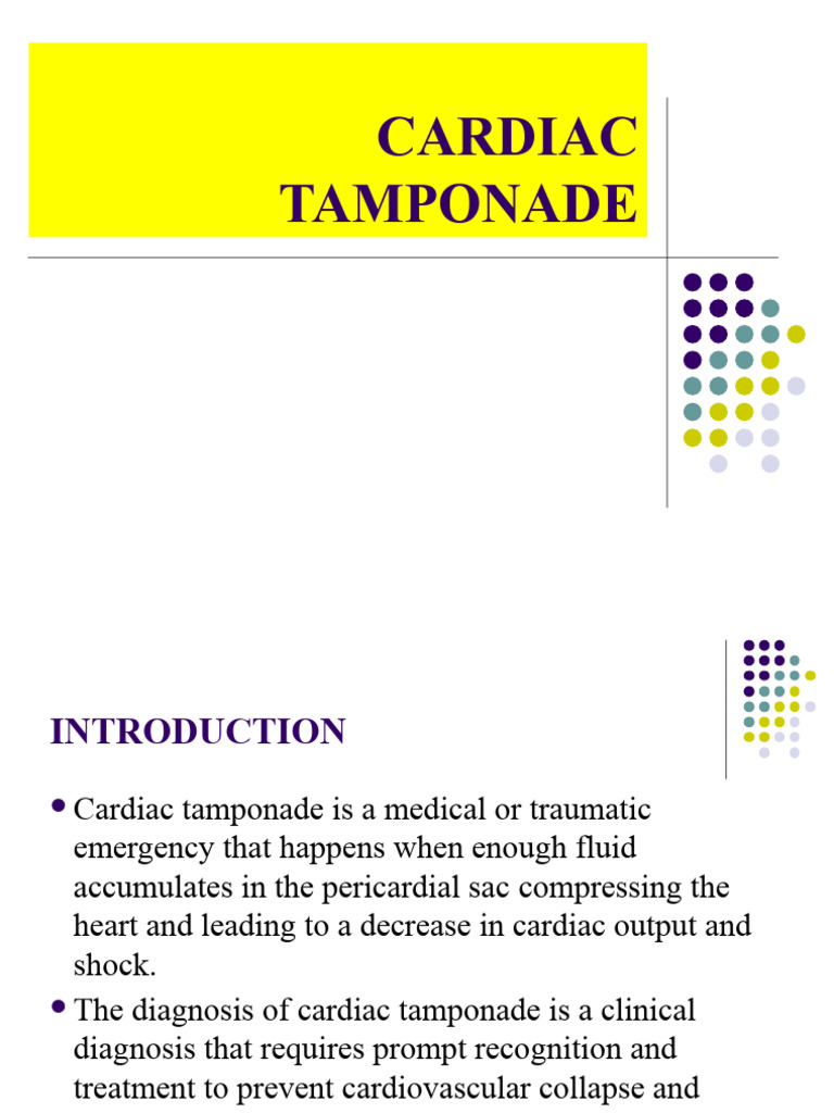 Cardiac Tamponade | PDF | Heart | Cardiovascular System