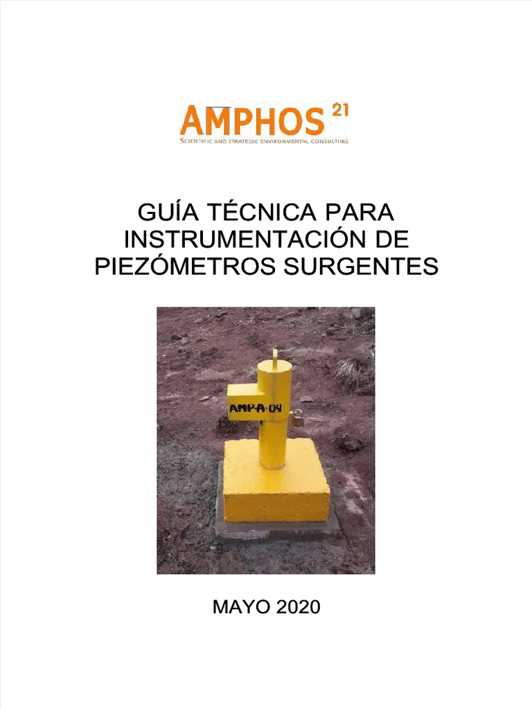 AMPHOS - Guia Tecnica para Instrumentacion de Piezometros Surgentes | PDF