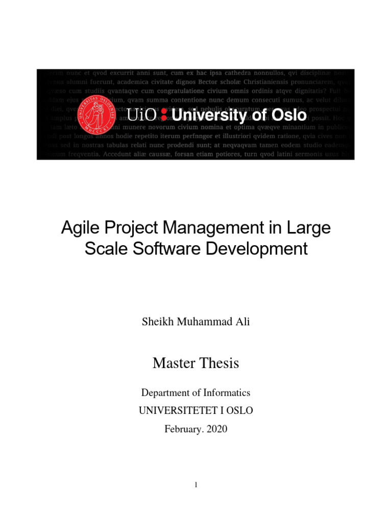 Master Thesis Sheikh Muhammad Ali | PDF | Software Development Process | Agile Software Development