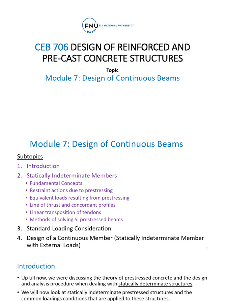 Module 7 (Subtopics 1 and 2) | PDF | Beam (Structure) | Prestressed ...