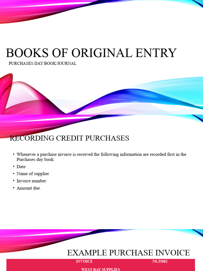 Purchases Day Book: Recording Invoices | PDF | Bookkeeping | Invoice