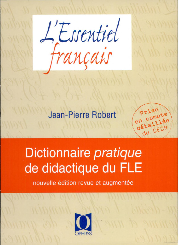 Dictionnaire Pratique de Didactique Du Fle | PDF