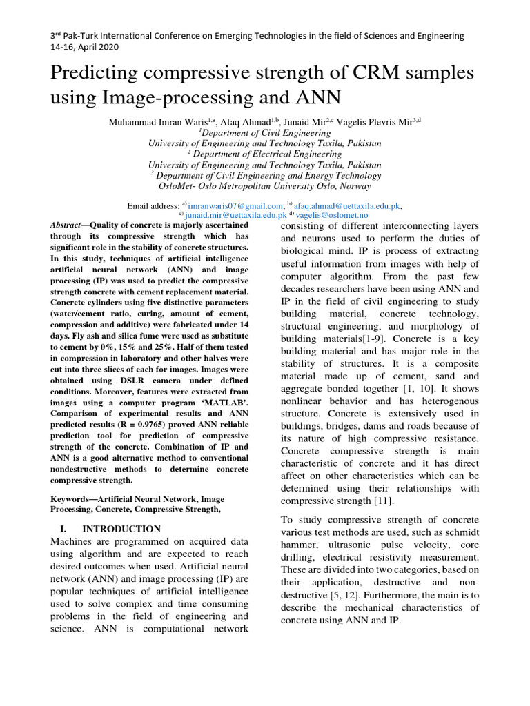 C2020b-Predicting Compressive Strength of CRM Samples Using Image Processing and ANN | PDF ...