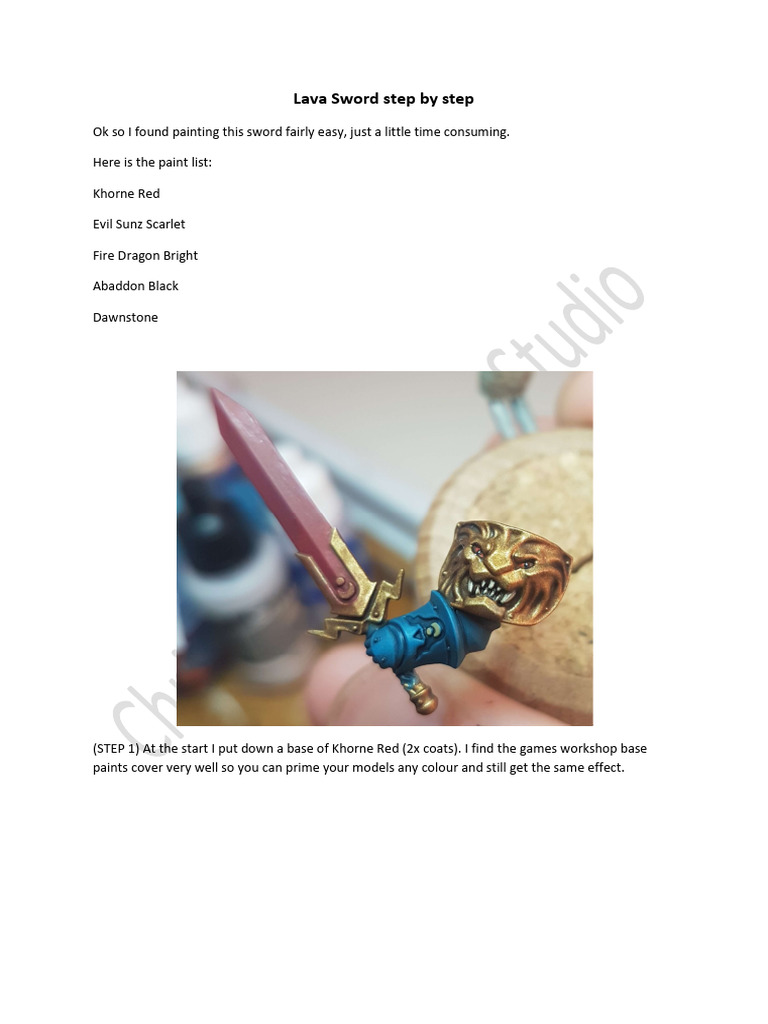 Lava Sword Step by Step | PDF | Art