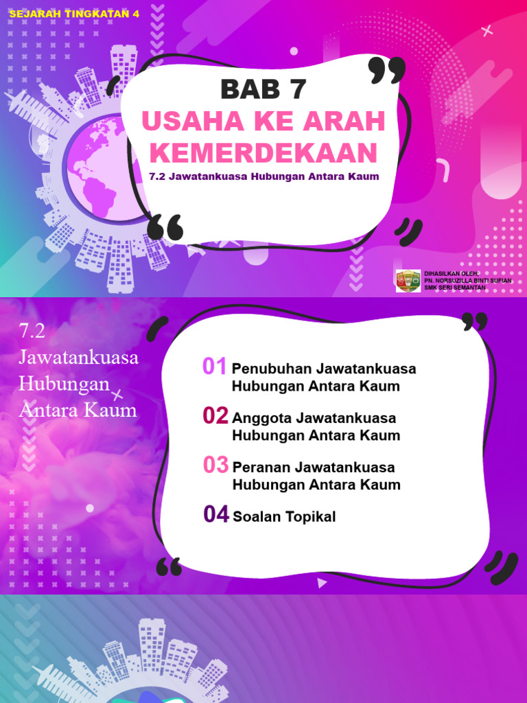 Sejarah Tingkatan 4 Bab 7 (7.2) Edited | PDF