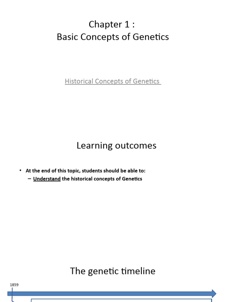 Lec2 Genetic Timeline | PDF | Genetics | Gene