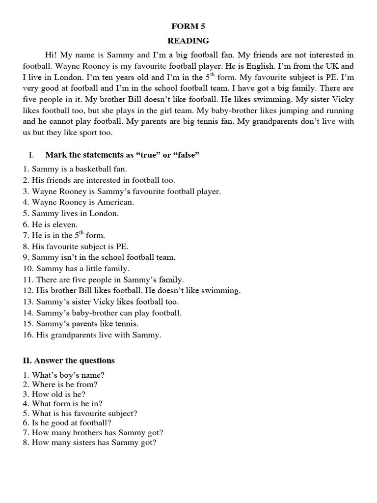 Reading 5 Grade | PDF