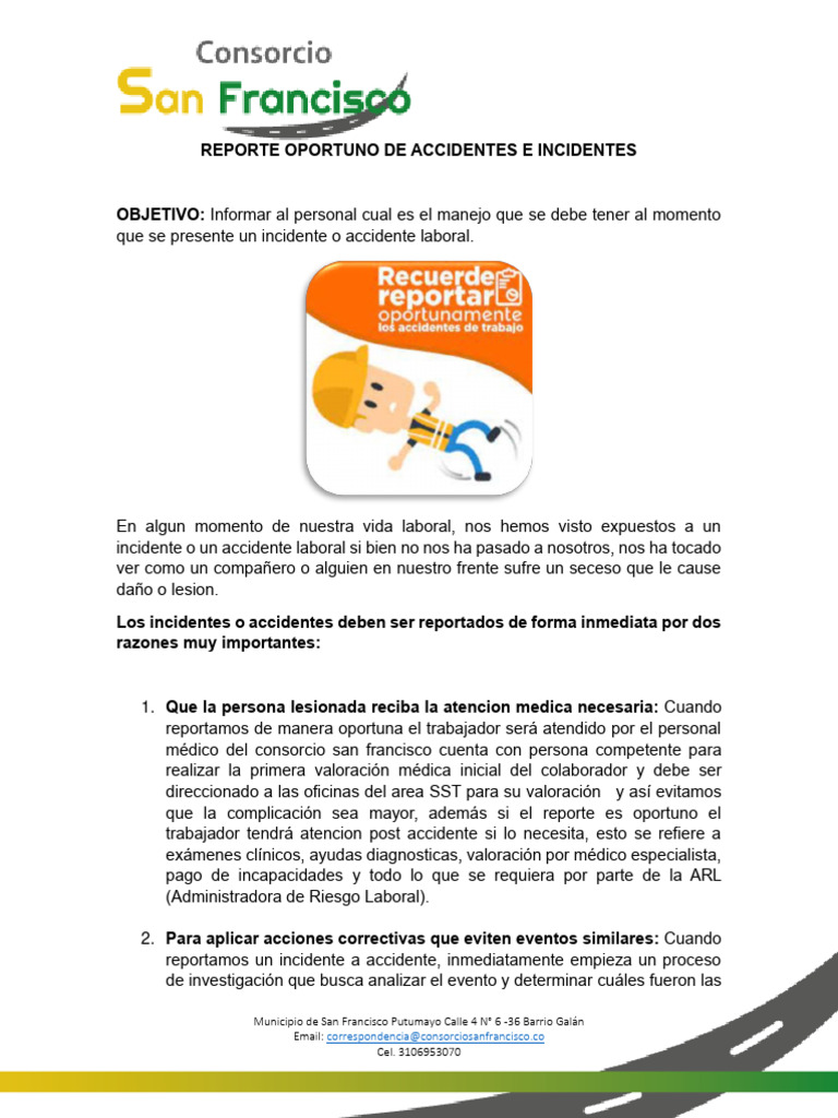 Circular Notificacion Oportuna Accidentes Incidentes de Trabajo | PDF Circular Notificacion Oportuna Accidentes Incidentes de Trabajo | PDF