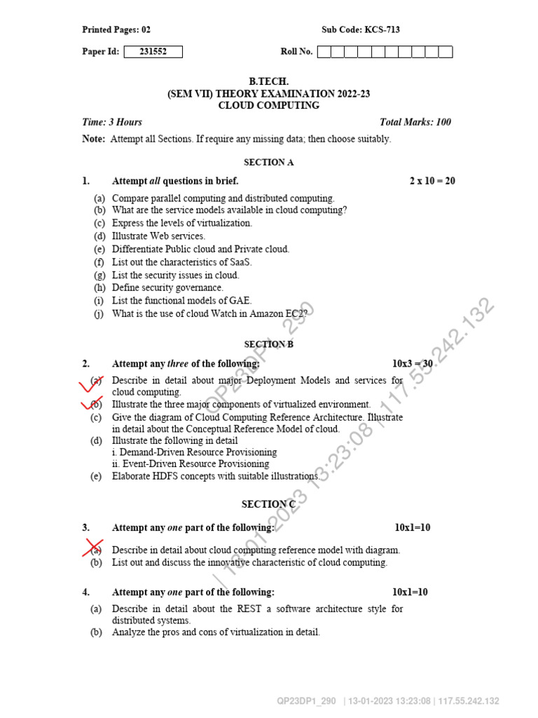 Cloud Computing KCS713 | Download Free PDF | Cloud Computing | Computing