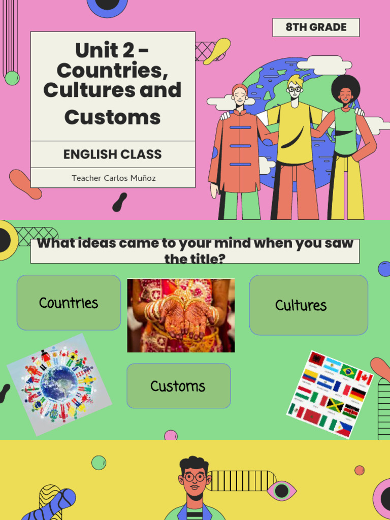 8th Grade - Unit 2 - Countries, Cultures and Customs | PDF