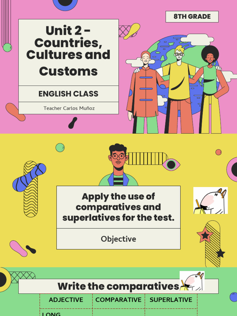 8th Grade - Unit 2 - Countries, Cultures and Customs | PDF