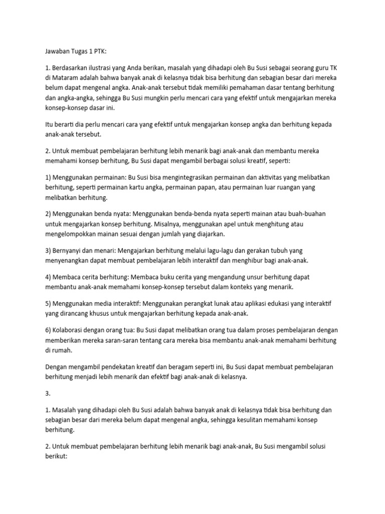 Rangkuman Jawaban Tugas 1 | PDF