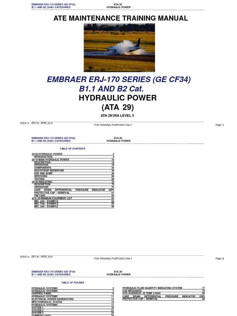 Ata 29 Hydro Emb 170 | PDF | Pump | Landing Gear