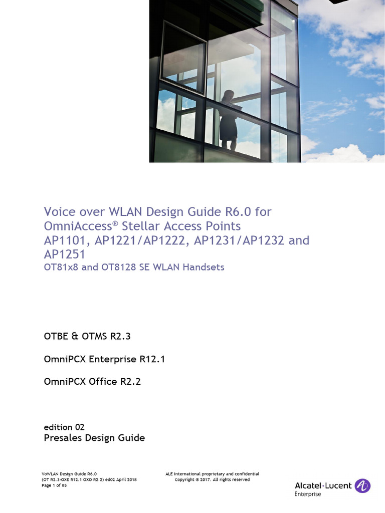 Voice Over WLAN Design Guide R6.0 For OmniAccess® Stellar Access Points | PDF | Ieee 802.11 ...