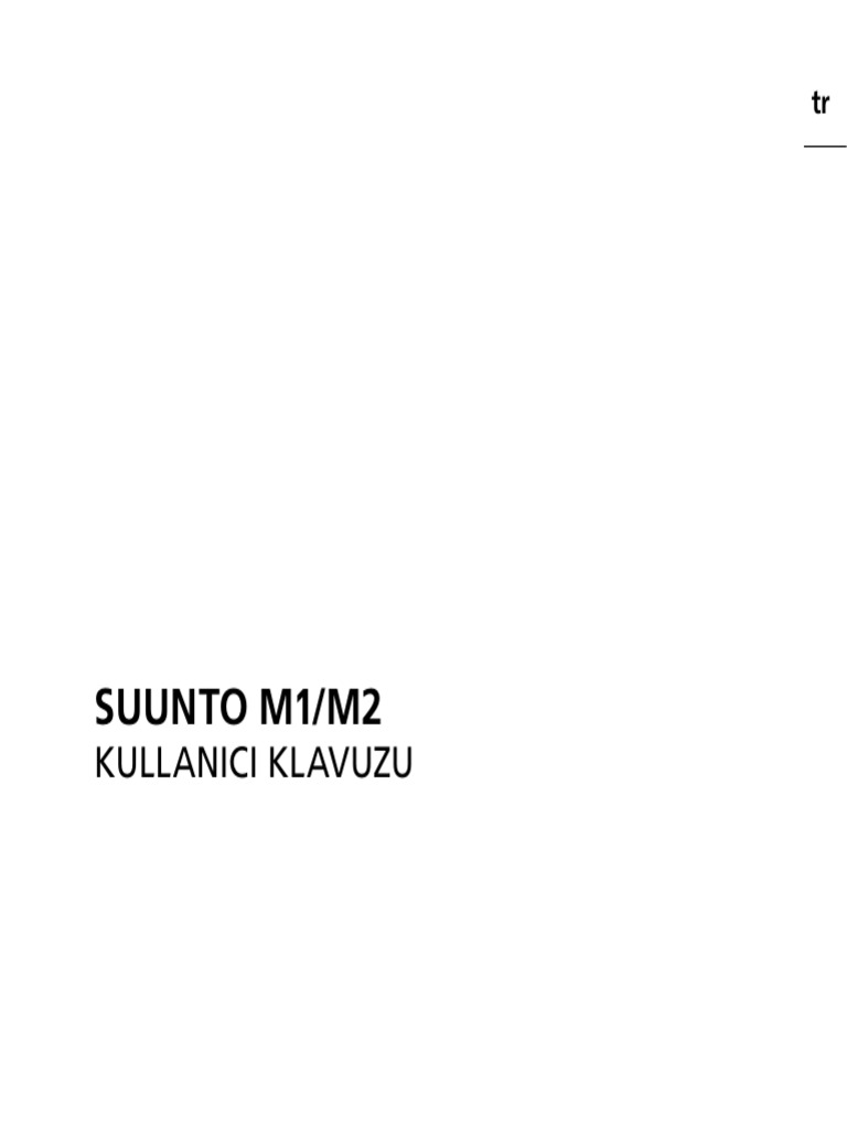Suunto M1 M2 UserGuide TR | PDF