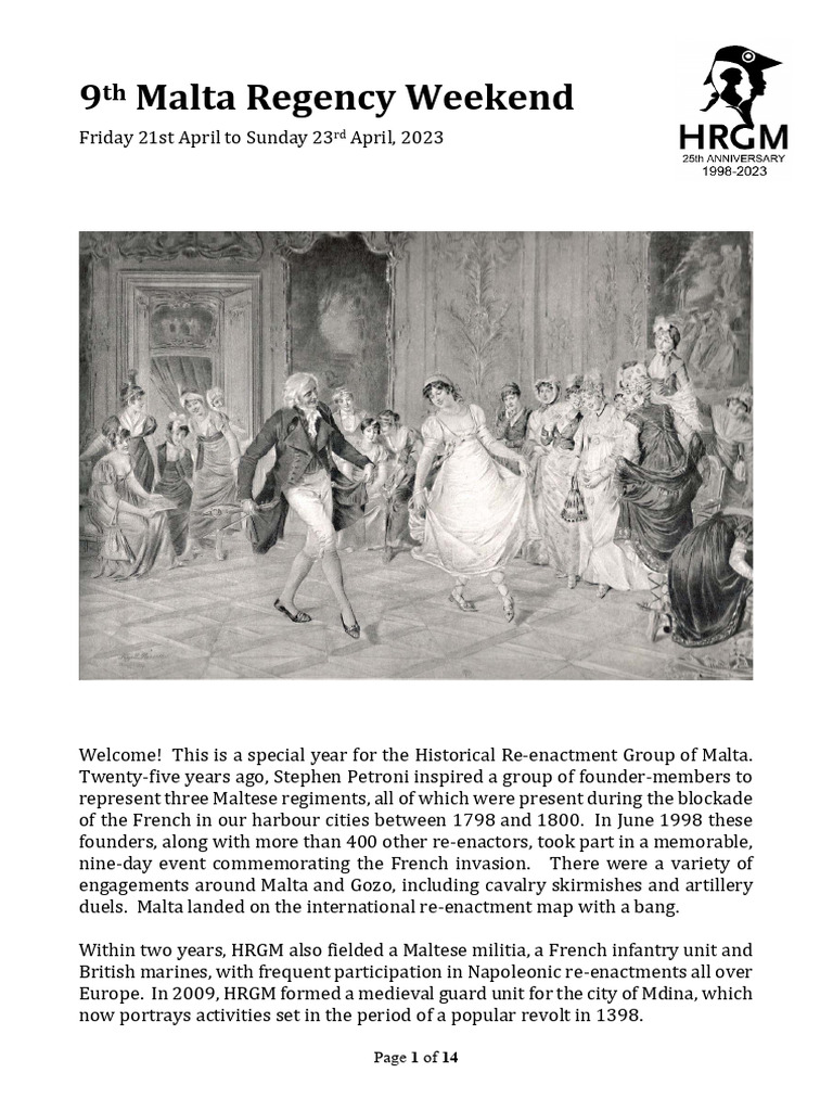 9th Malta Regency Weekend Programme - E&P | PDF | Foods | Cuisine