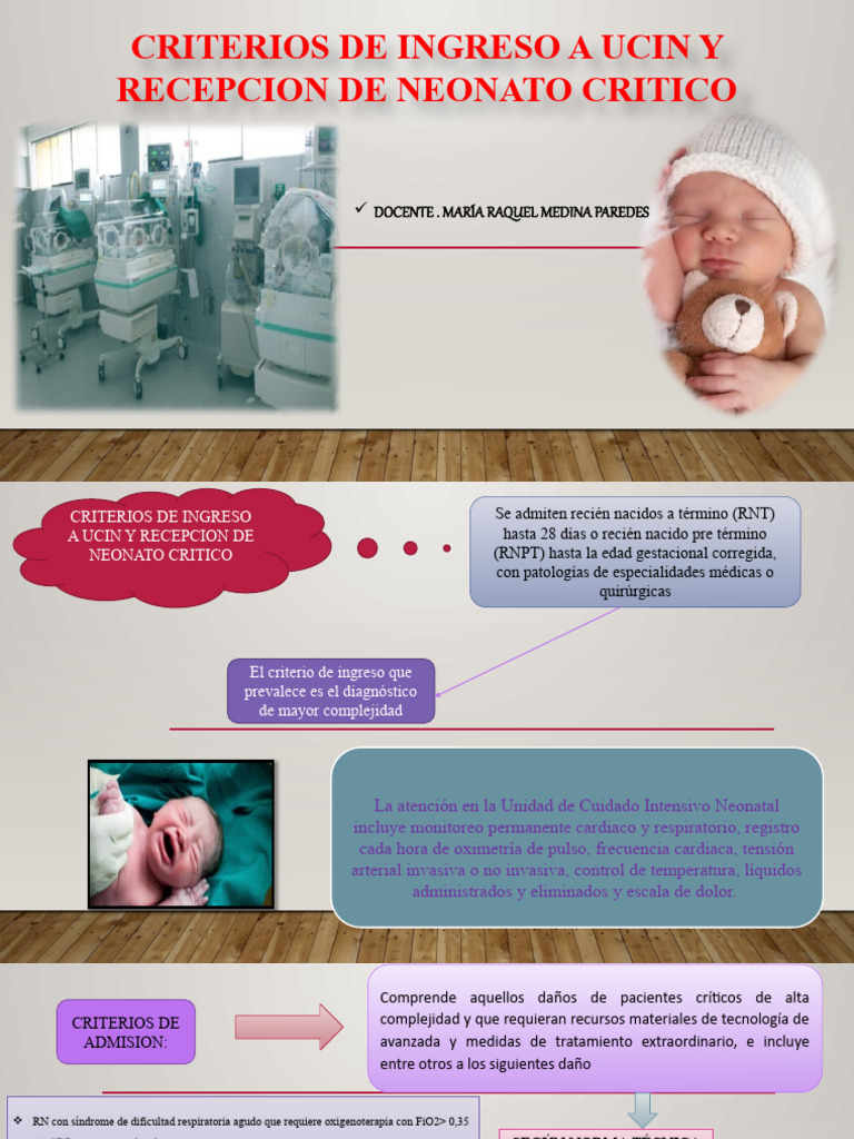 Criterios de Ingreso a UCIN Neonatal | PDF | Infantes | Parto prematuro