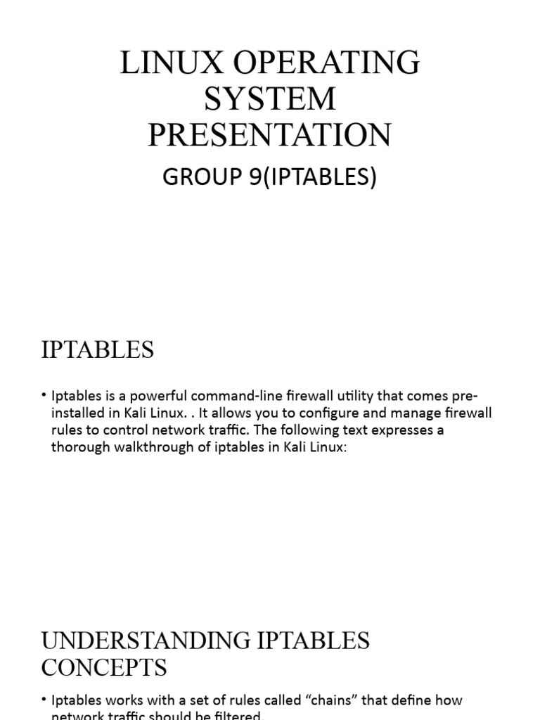Linux Operating System | PDF | Firewall (Computing) | Transmission Control Protocol
