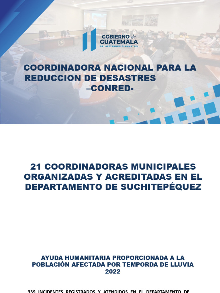 Presentación Conred | PDF | Eventos climáticos | Temporadas de huracanes en el Atlántico