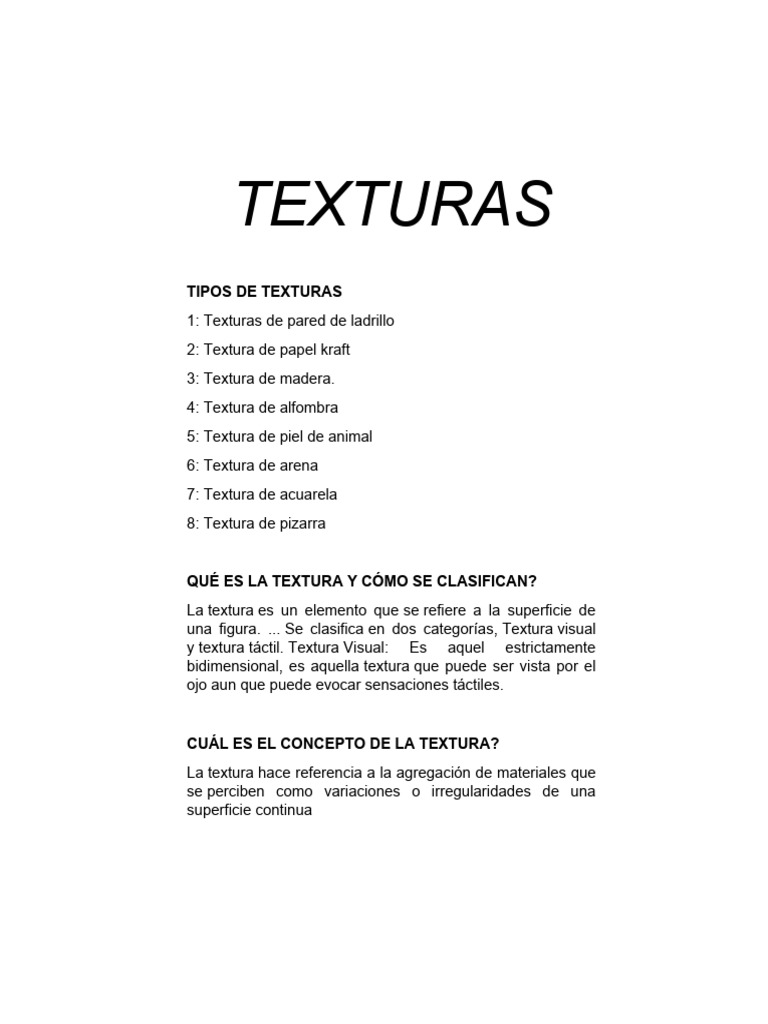 TEXTURAS | PDF