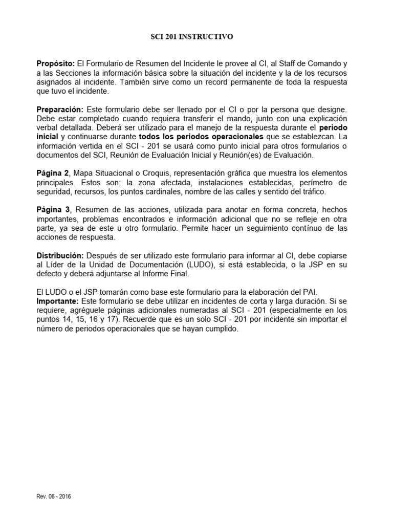 SCI - 201 Instructivo | PDF