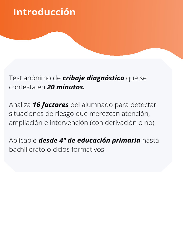 Test de Screening Sociescuela | PDF | Desorden hiperactivo y deficit de ...