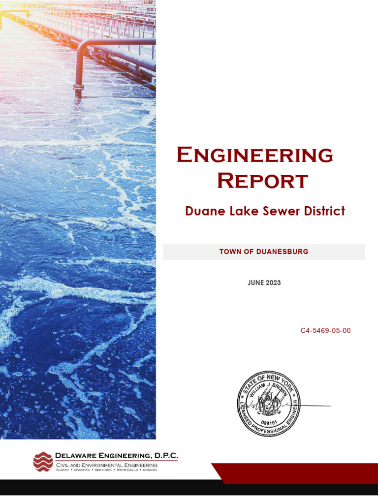 Duane Lake Sewer District Engineering Report | PDF | Sewage Treatment | Septic Tank