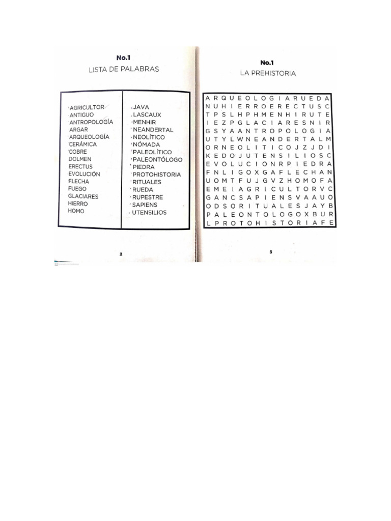 Sopa de Letras - Historia Universal | PDF