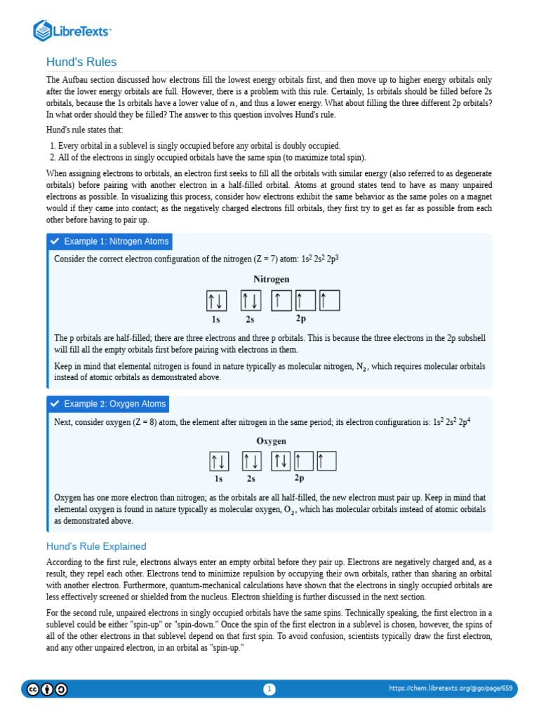 Hund's Rules | PDF | Atomic Orbital | Electron Configuration