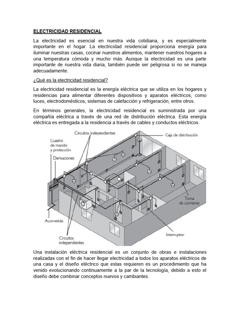 Electricidad Residencial | PDF | Ingenieria Eléctrica | Enchufes y ...