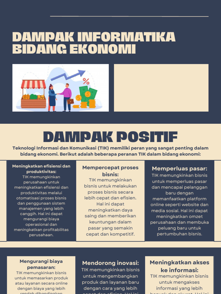 Dampak Sosial Informatika Bidang Ekonomi | PDF