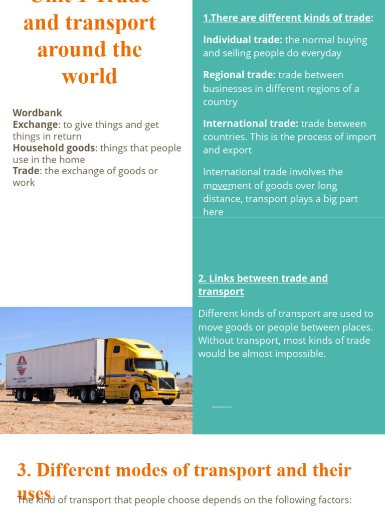 Trade and Transport Around The World | PDF | Transport | Trade