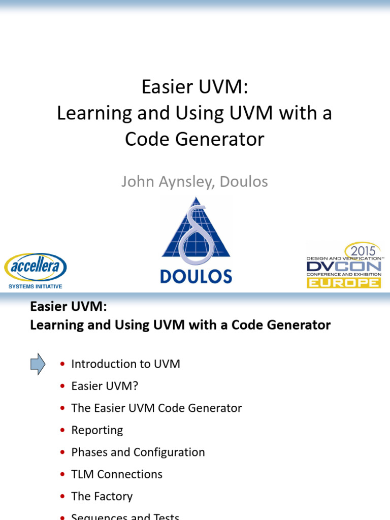 Dvcon Europe 2015 T08 Presentation Pdf Software Programming Paradigms