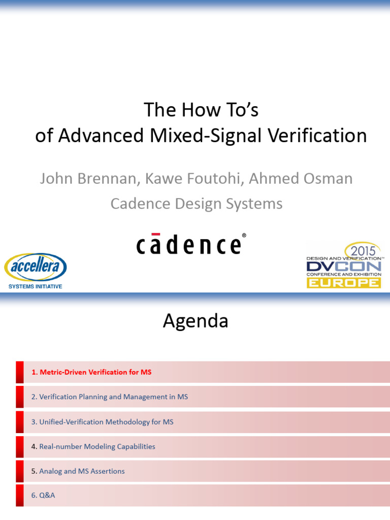 DVCon Europe 2015 T13 Presentation | PDF | Verification And Validation ...