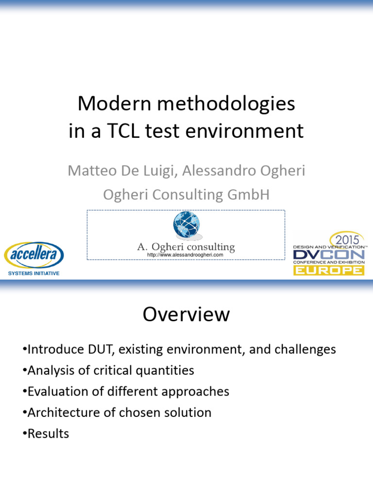 DVCon Europe 2015 TA1 5 Presentation | PDF | Simulation | Vhdl DVCon Europe 2015 TA1 5 Presentation | PDF | Simulation | Vhdl