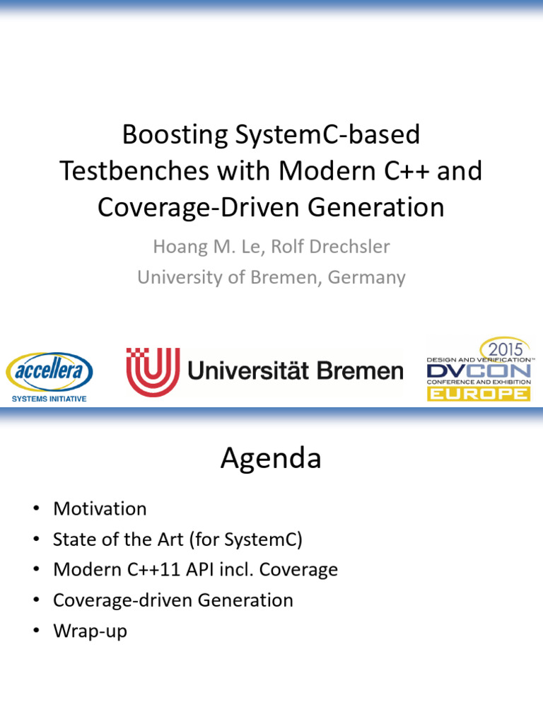 DVCon Europe 2015 TA2 1 Presentation | PDF | Applied Mathematics | Computer Science