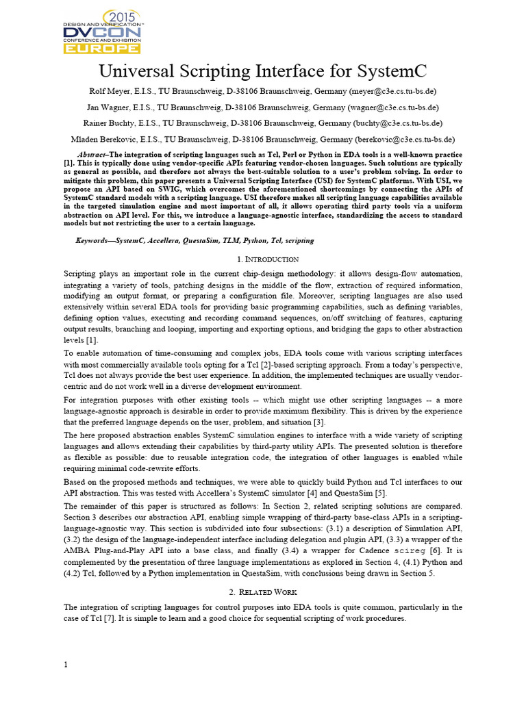 DVCon Europe 2015 TA3 1 Paper | PDF | Class (Computer Programming) | Scripting Language
