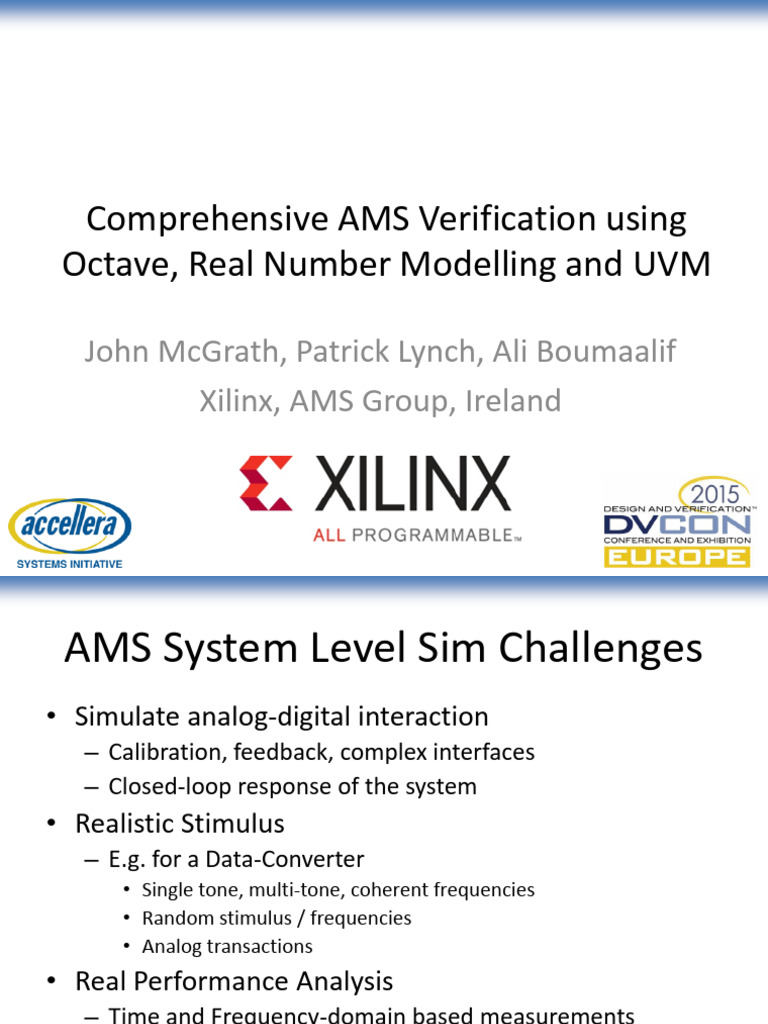 DVCon Europe 2015 TA4 1 Presentation | PDF | Digital Electronics | Electronics