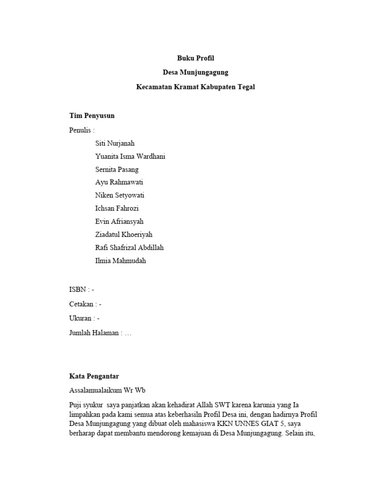 Buku Profil Desa | PDF