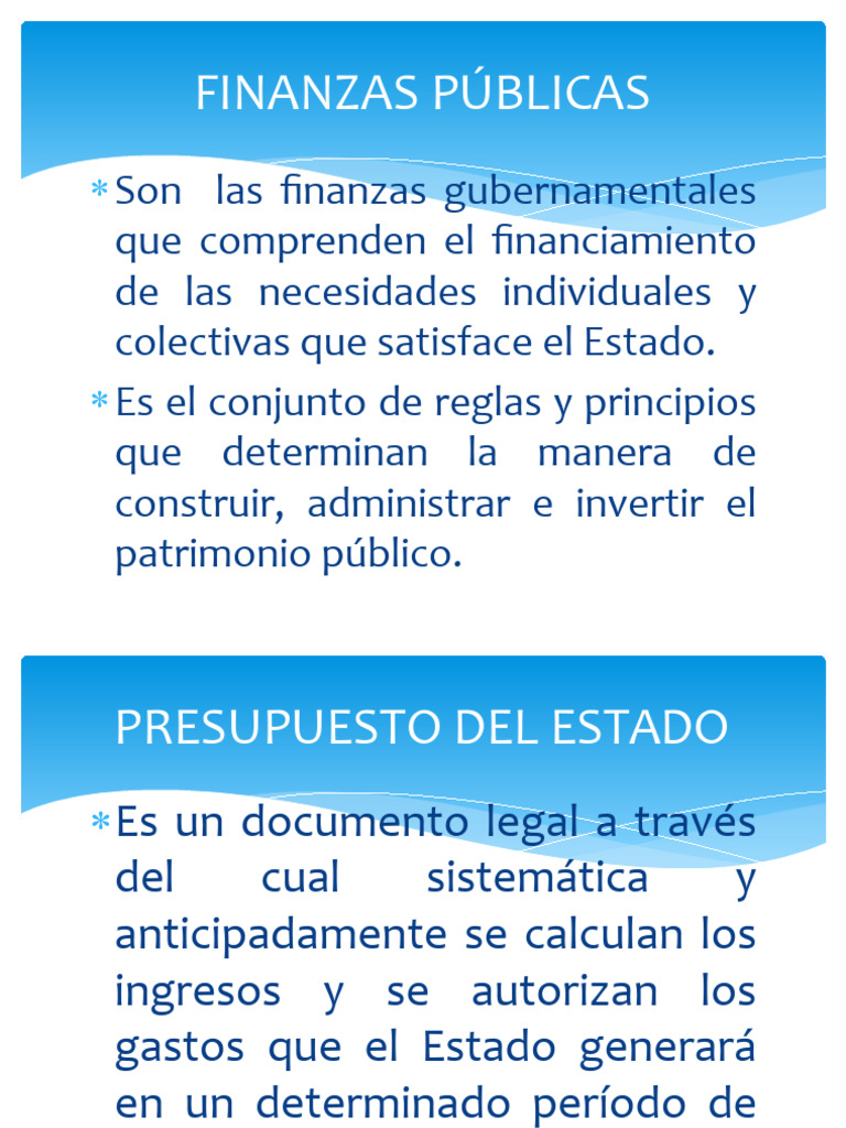 Finanzas Públicas | PDF | Presupuesto | Impuestos