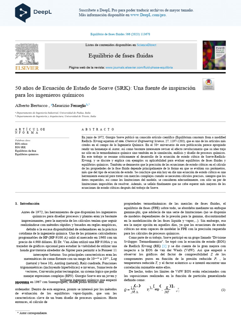 50 Years of Soave Equation of State (SRK) - A Source of Inspiration For ...