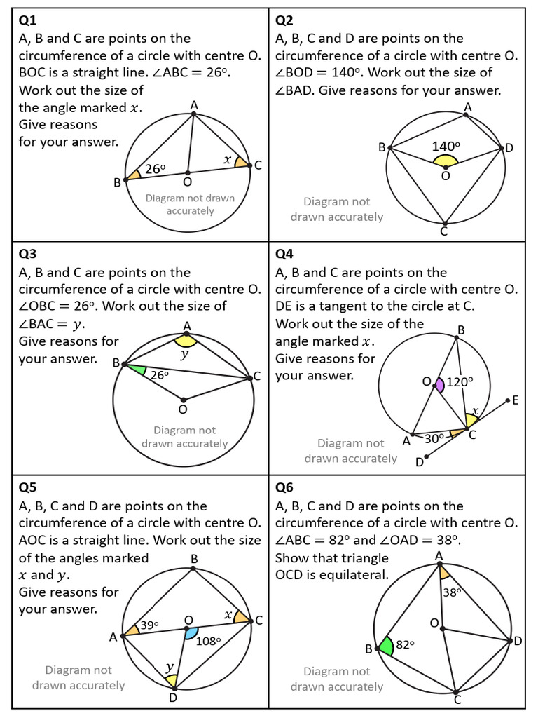 Worksheet 3 | PDF | Circle | Triangle Geometry