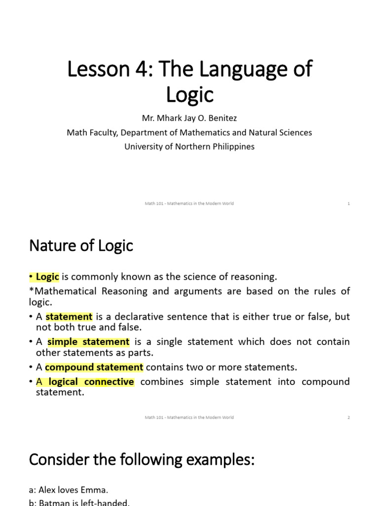 CH2 - Lesson 4 | Download Free PDF | Logic | Grammar