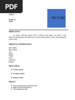 Work Immersion Resume Sample | PDF