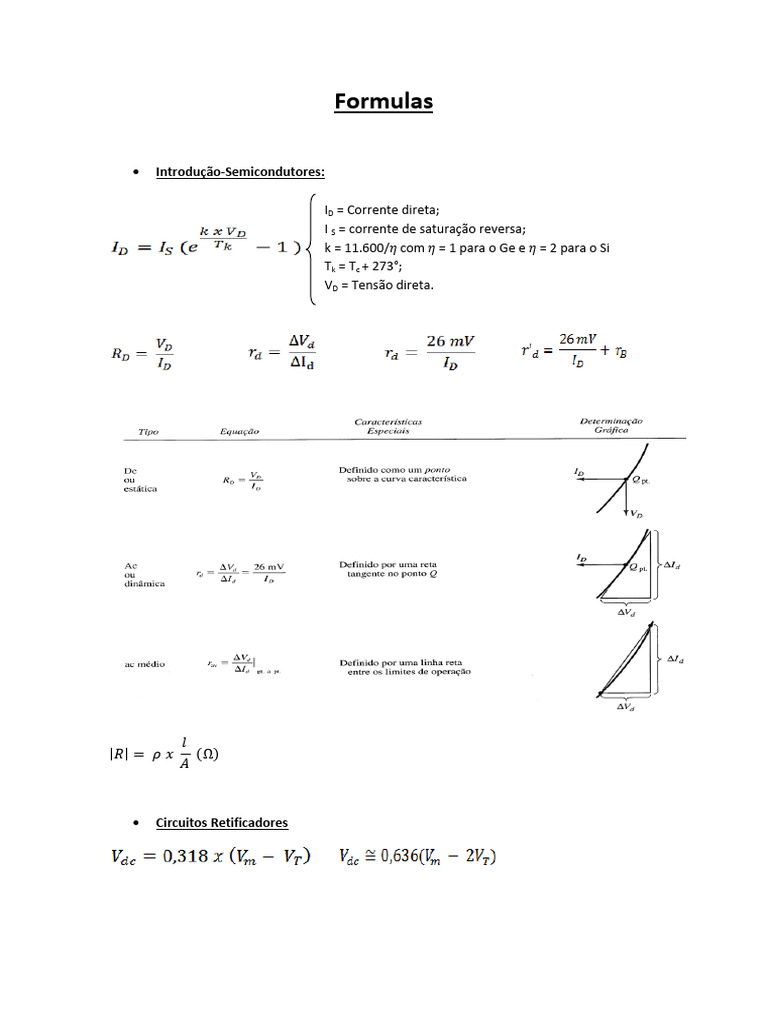 Formulas de Circuitos RC | PDF