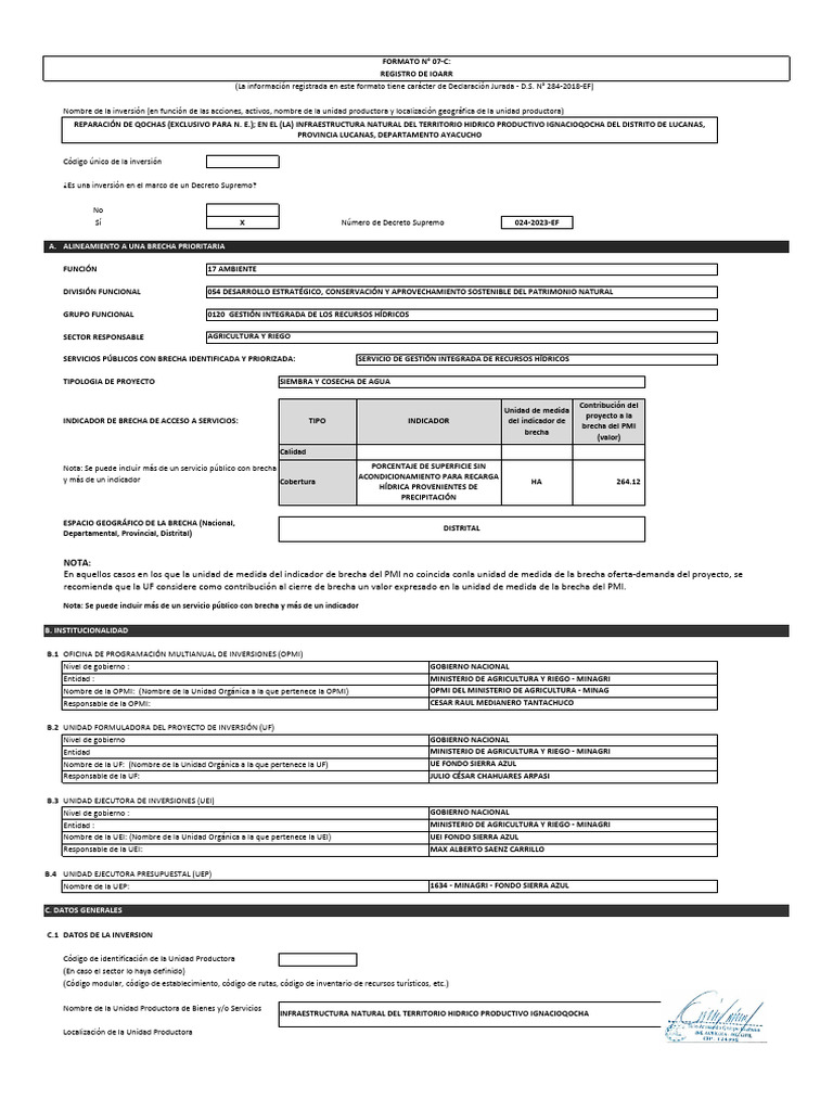 Formato 7c - Actualizado Lucanas | Descargar Gratis Pdf 