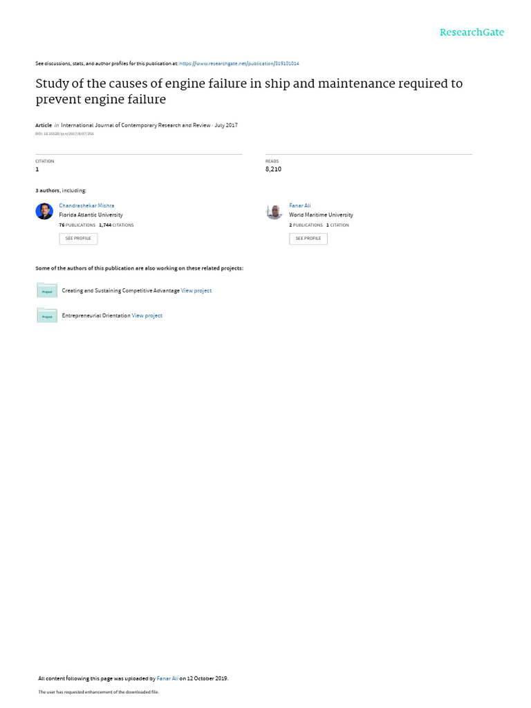 Ship Engine Failure Causes & Prevention | PDF | Diesel Engine | Motor Oil